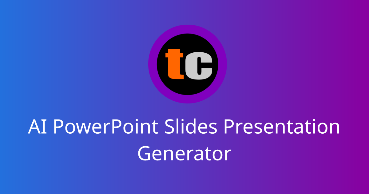 AI PowerPoint Slides Presentation Generator